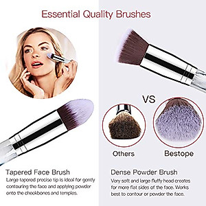Makeup Brushes 16PCs Makeup Brushes Set with 4PCs Beauty Blender Sponge and 1 Brush Cleaner Premium Synthetic Foundation Brushes Blending Face Powder Eye Shadows Make Up Brushes Tool(Marble)