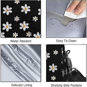 Ulbraofs Reusable Insulated Lunch Bag with Adjustable Shoulder Strap, Leakproof Cooler Lunch Box Meal Prep Organizer Tote Bag Freezable for Women & Men, Work, School, Travel, Picnic (Daisy-1)