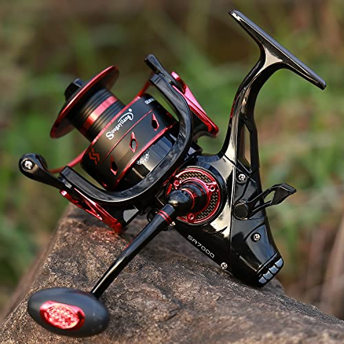 Sougayilang Carp Spinning Reel Carbon Fiber Drag for Fishing Action Bait Feeder Standard Fishing Reel Runner for Freshwater - SA4000