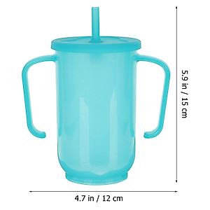 Adult Sippy Cup Spillproof Kennedy Cup Independence Sip Cups Plastic Tumbler with Straw Disabled Elderly Spill Proof Dysphagia Cups Aids
