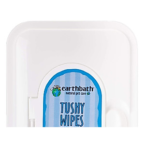 Earthbath Totally Natural Pet Care Tushy Wipes Rosemary & Chamomile 72 Wipes