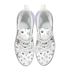 Yzaoxia Chihuahua Dog Sneakers for Women Size 9.5 Lightweight Running Sports Shoes Girls Air Cushion Shoes Comfortable Walking Shoes