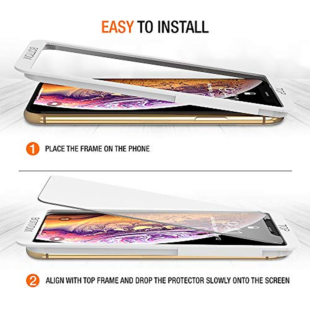 Trianium Tempered Glass Screen Protector Designed for Apple iPhone 11 Pro Max/iPhone XS Max, 3 Pack HD 0.25mm Glass 9H Film [Alignment Case Tool Included]