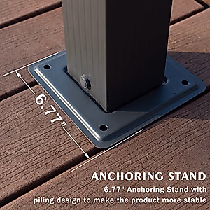 Kozyard Morgan Outdoor Extra-Large Gray Aluminum Frame Pergola with Sunshade Canopy (10' x 10', Gray)