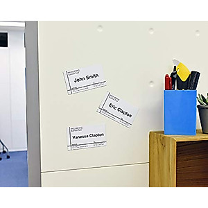 MagX Magnetic Business Card with Adhesive 2x3.5 inch(100-pack), Magnets with Self Adhesive, Peel and Stick, Stationery, Office Supply