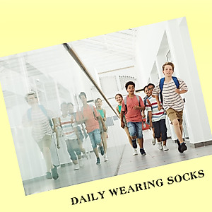 JAMEGIO Boys Socks 18 Pairs kids Half Cushion Low Cut socks Sport Ankle Athletic Sock for Little Big Kids Size Age 3-14 Years(7-10 Years)