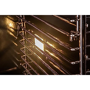 EASYROSE Commercial Convection Oven Single Deck Natural Gas Commercial Ovens for Bakery Kitchen Restaurant, 60,000 BTU