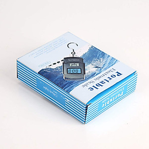 Hanging Weight Scale, Digital Luggage Scale Fishing Scale110lbs Electronic Mini Pocket with Backlight LCD Display, Balance Digital Fishing Hanging Hook Scale for Hunting Outdoor Fishing Farm Luggage