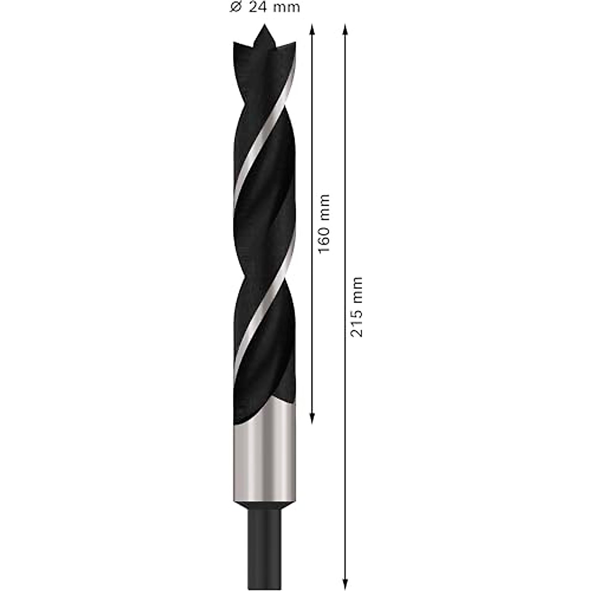 Bosch Professional Brad Point Drill Bit (for Wood, Ø 24 x 140 x 215 mm, Accessories Rotary Drills)