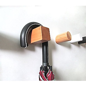 A.B Crew Minimalist Design Decorative Wall Mounted Wooden Coat Hook Hat Hanger(White Square Column)