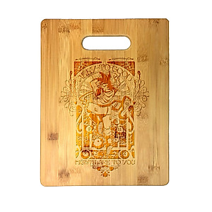 "Ally to Good" Anime Fighting Powerful Men Cartoon Parody Design - Laser Engraved Bamboo Cutting Board - Wedding, Housewarming, Anniversary, Birthday, Father's Day, Gift