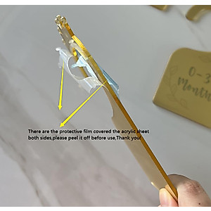 Baby Closet Dividers,Set of 7 Acrylic Mirror Baby Clothes Organizers for Wardrobe Closet Home Nursery from Newborn to 24 Months (Gold Mirror, Model 2)