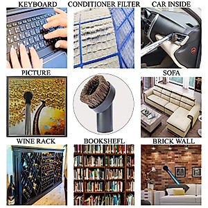 Household Cleaning Kit Vacuum Cleaner Accessories & Air Driven Pet Upholstery Turbo Brush Vacuums Nozzle Tool Pet Attachment Swivel Head with 35mm to 32mm Vacuum Attachment Adapter for Shark Miele