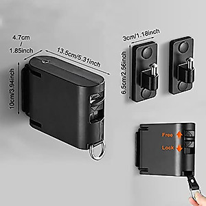 Retractable Clothesline, Heavy Duty Wall Mounted Clothes Drying Line for Hotel Home Balcony Laundry