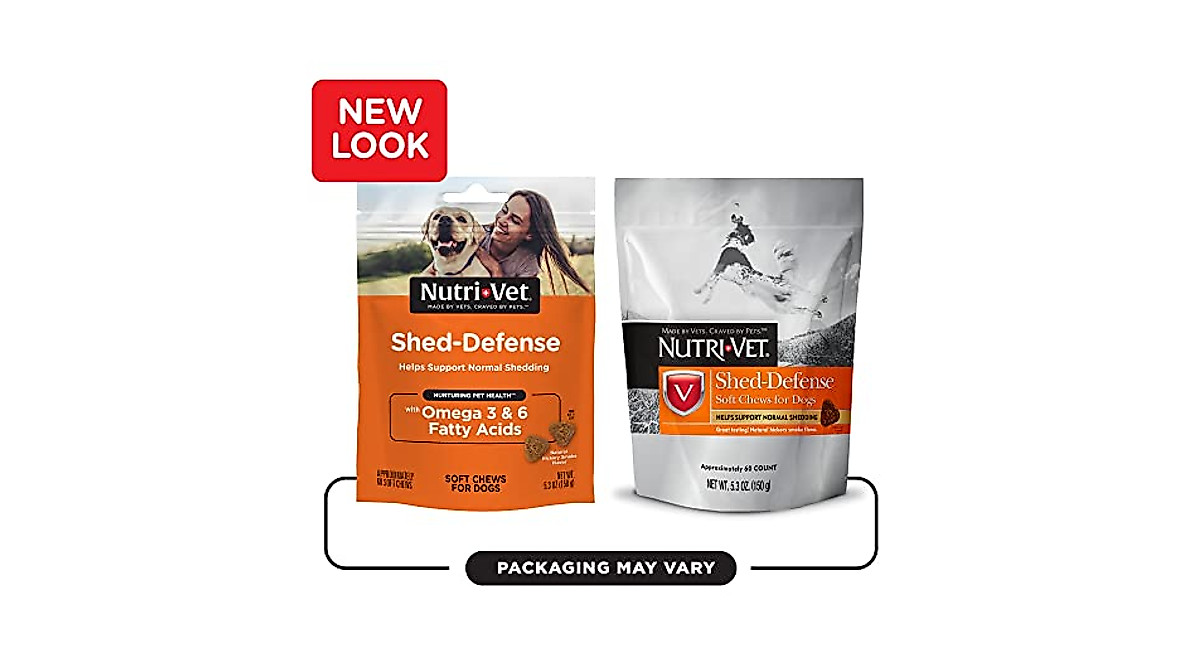 Nutri-Vet Shed Defense Soft Chews for Dogs - 60 Chews