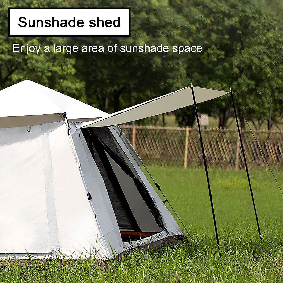 2/3/4 Person Pop Up Tent with Carry Bag, Waterproof Windproof Family Camping Tent with 2 Door & 2 Mesh Window,Setup in 60 Seconds,Instant Tent for Hiking & Travel,Upgraded Ventilation (Green,L)