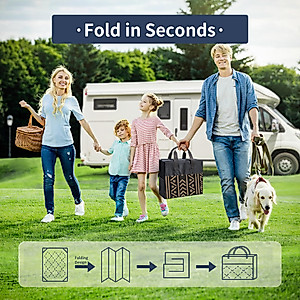 MCOW Outdoor Rug Waterproof 5'x8' for Patio Clearance, Reversible Camping Mat, Outside Plastic Straw Area Rugs for Rv, Camper, Porch, Balcony, Backyard, Picnic, Deck, Blue&White