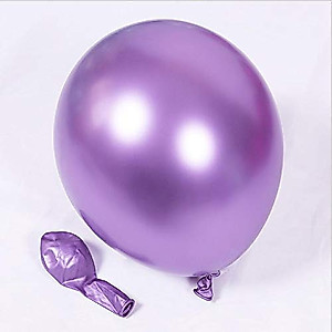 60pcs Purple Pink Chrome Shiny Metallic Latex Balloons 12inch Perfect for Birthday Party Bridal Baby Shower Engagement Wedding Party Decor (pink,purple)
