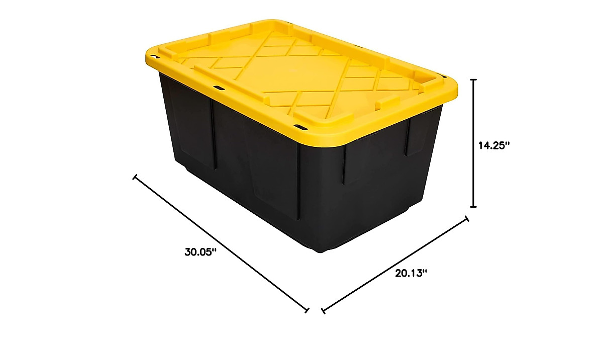 Greenmade 27 Gallon Storage Container 3 Pack | Heavy-Duty & Stackable