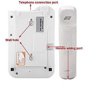 Corded Phone with Caller ID Display, Home Hotel Wired Desktop Phone Office Landline Telephone, Retro Classical Telephone Landline, Big Button, FSK/DTMF Dual System(White)