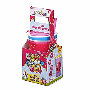 Snackeez Shopkins 2 in 1 Snack and Drink Cup