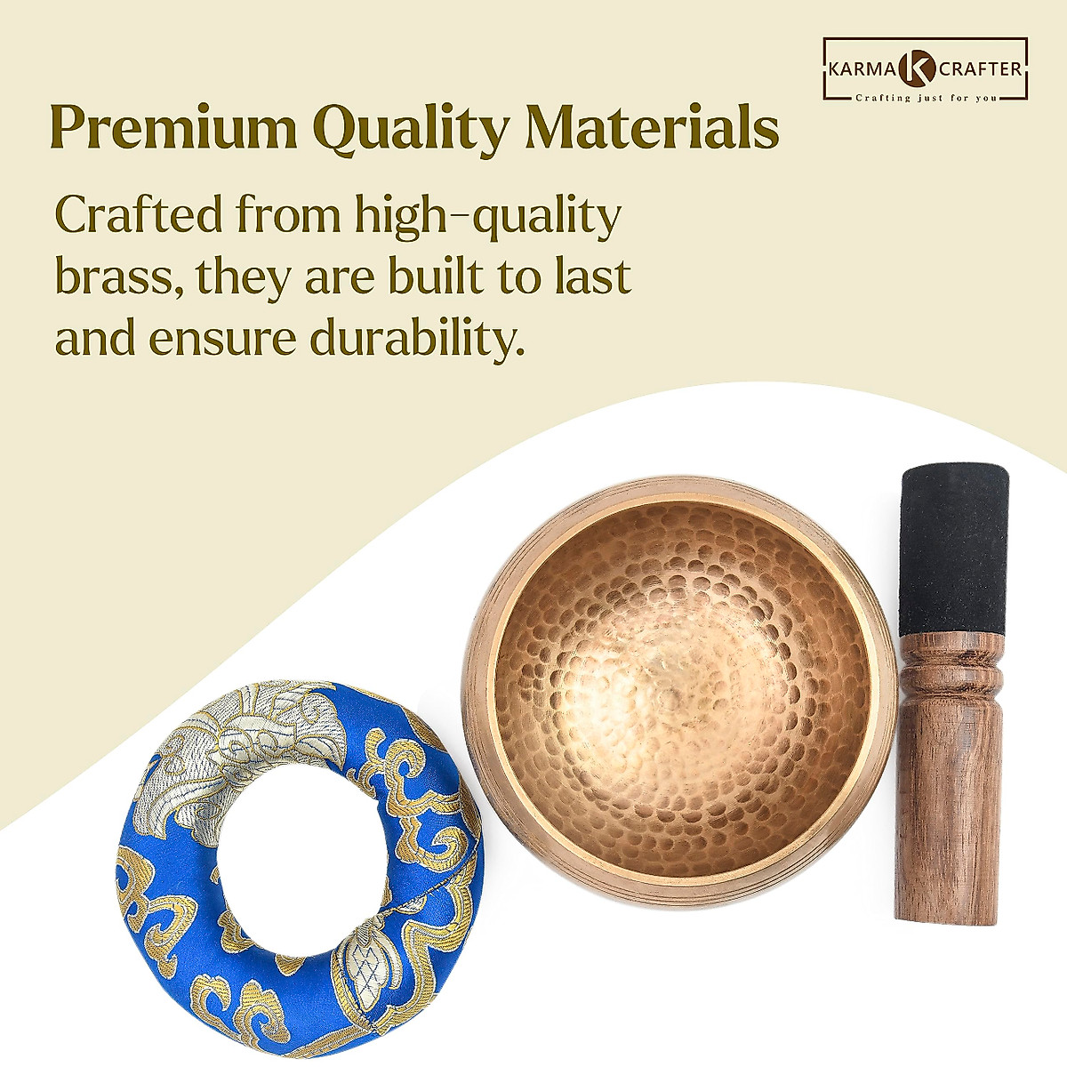 Tibetan Singing Bowl Set - 4.5” inches Sound Bowl Meditation Set - Meditation Bowl with Random Cushion and Mallet - Cuencos Tibetanos for Sound Bath and Healing