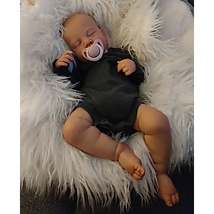Zero Pam Sleeping Reborn Baby Doll Boy 20 Inch Lifelike Silicone Toddler Dolls Realistic Newborn Doll Eyes Closed Soft Body Visible Veins Handcrafted