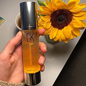 GK HAIR Global Keratin Moisturizing Shampoo and Conditioner Sets (10.1 Fl Oz/300ml) with Anti Frizz Serum Argan Oil (1.69 Fl Oz/50ml) for Dry Damaged Repair- All Hair Types Sulfate Paraben Free Unisex