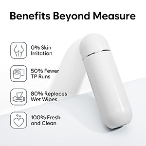 Easy@Home Portable Bidet for Travel: Handheld Sprayer Kit - Personal Hygiene Peri Bottle for Women & Men | Perineal & Postpartum Care Essentials | 380mL (12.8 oz) Large Capacity Bottle | EPB-01 Grey