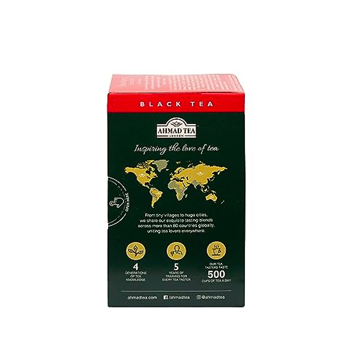 Ahmad Tea Black Tea, Strawberry Sensation Teabags, 20 ct (Pack of 1) - Caffeinated & Sugar-Free