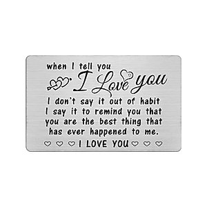 When I Tell You I Love You Gifts for Him Men, Mini Love Note Card, Happy Graduation Birthday Present, Long Distance Relationship
