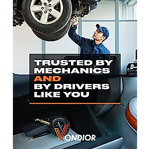 Vondior Tire Pressure Gauge (0-100 PSI) Heavy Duty, Certified ANSI Accurate with Large 2 Inch Easy to Read Glow Dial, Low - High Air Pressure Gauge. Tire Gauge for Car and Trucks Tires