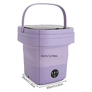 Portable Mini Waher Machine 11L Small Washing Machine, Portable Washing Machine Deep Cleaning of Underwear, Baby Clothes and Small Clothes, Foldable, Perfect for Outdoor Travel, Camping, RV to Use