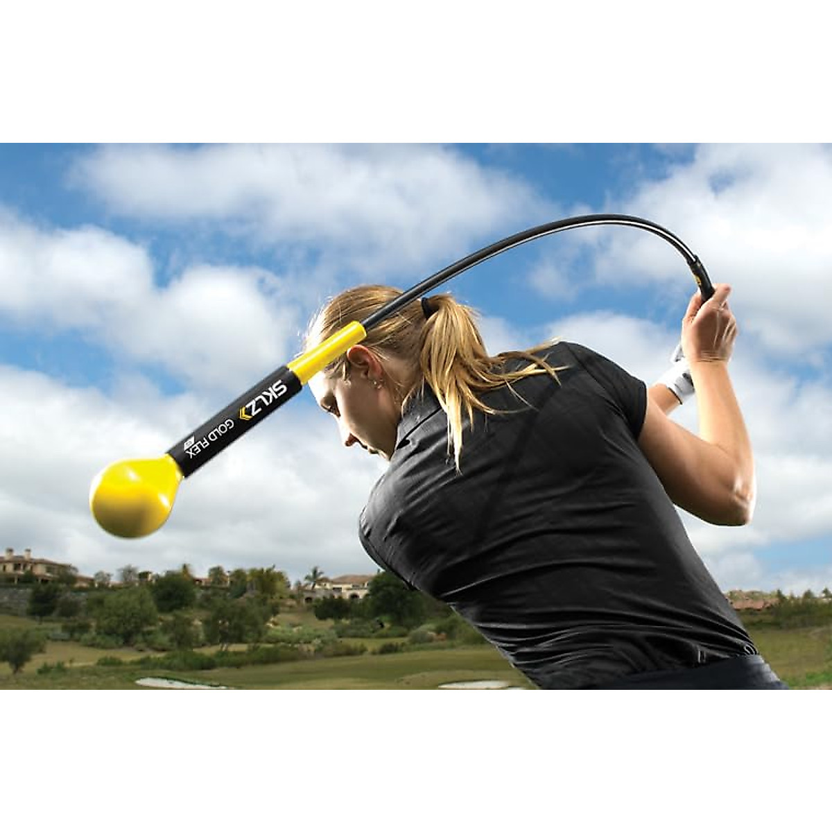 SKLZ Gold Flex Golf Swing Trainer Warm-Up Stick, 40 Inch, Yellow