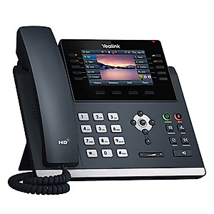 Yealink T46U IP Phone, 16 VoIP Accounts. 4.3-Inch Color Display. Dual USB 2.0, Dual-Port Gigabit Ethernet, 802.3af PoE, Power Adapter Not Included (SIP-T46U)