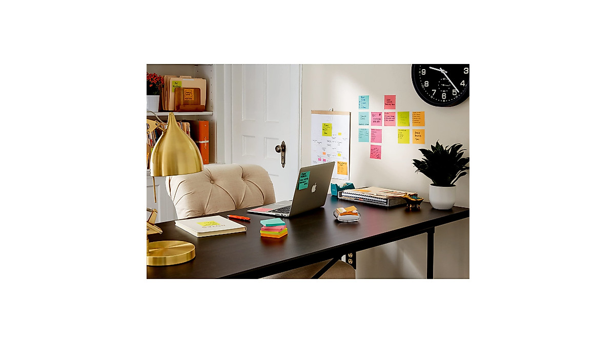 Post-it Super Sticky Notes in Neon Colors | 2X Sticking Power