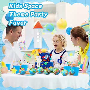 100 Pcs Mini Globe Stress Balls 2 Inch World Earth Relief Stress Balls Mini Foam Ball Bulk for Finger Exercise School Carnival Reward Party Gift Bag Stress Relief Toys