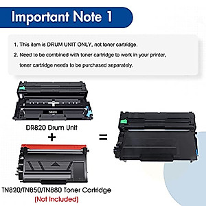 DR820 DR-820 DR 820 Drum Unit Compatible Replacement for Brother DR820 DR 820 Work for Brother HL-L6200DW MFC-L5850DW MFC-L5800DW MFC-L5900DW HL-L5200DW HL-L5100DN Printer Black 1 Pack
