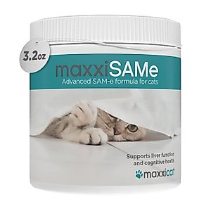 maxxipaws maxxiSAMe Advanced SAM-e Powder Supplement - Liver, Cognitive & Joint Support for Cats, 3.2oz
