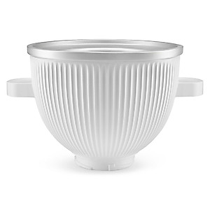 KitchenAid Shave Ice Attachment, KSMSIA, White, 4 Molds and KitchenAid Ice Cream Maker Attachment Stand Mixer, 2 Quart, White