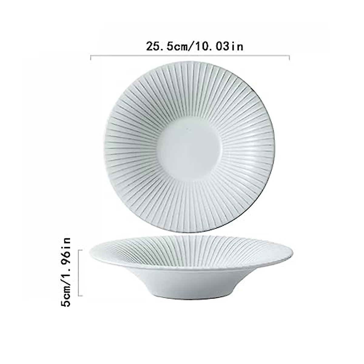 EERINESS Dinner Plates Soup Bowls Japanese-style Household Ramen Large Soup Bowl Deep Plate Ceramic Fruit Salad Bowl Dessert Bowl Tableware Ramen Bowl (Color : A, Size : Medium)