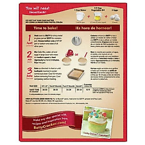 (Pack of 4) Betty-Crocker Super Moist Cherry Chip Cake Mix, 13.25 oz (Miras Trademark 2-in-1 Measuring Spoon Included!)