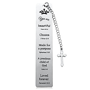 Kvekstio Inspirational Christian Bookmark Gifts for Women, Book Lovers Religious Bible Verse Bookmark for Daughter Girls, Baptism Religious Church Gifts