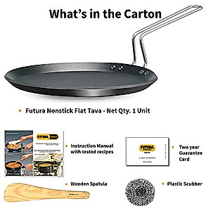 Hawkins IQFT30 Tava, Dosa, Griddle, 12 Inch, Black