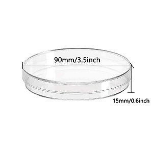 30 Pack Plastic Petri Dishes with Lids,90 x 15mm Bioresearch Sterile Petri Dish,Culture Dishes for School Science Projects,Seeding,Storage,Biological Themed Party