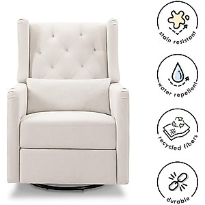 DaVinci Everly Recliner and Swivel Glider in Performance Cream Eco-Weave, GREENGUARD Gold Certified