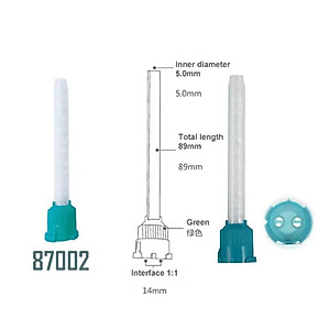 100 PCS Tips For Disposable Silicone Rubber Mixing Head (7002 (1:1))