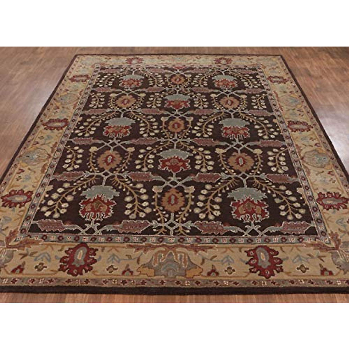 Old Hand Made Barista Floral Traditional Persian Oriental Woolen Area Rugs (9'x12')