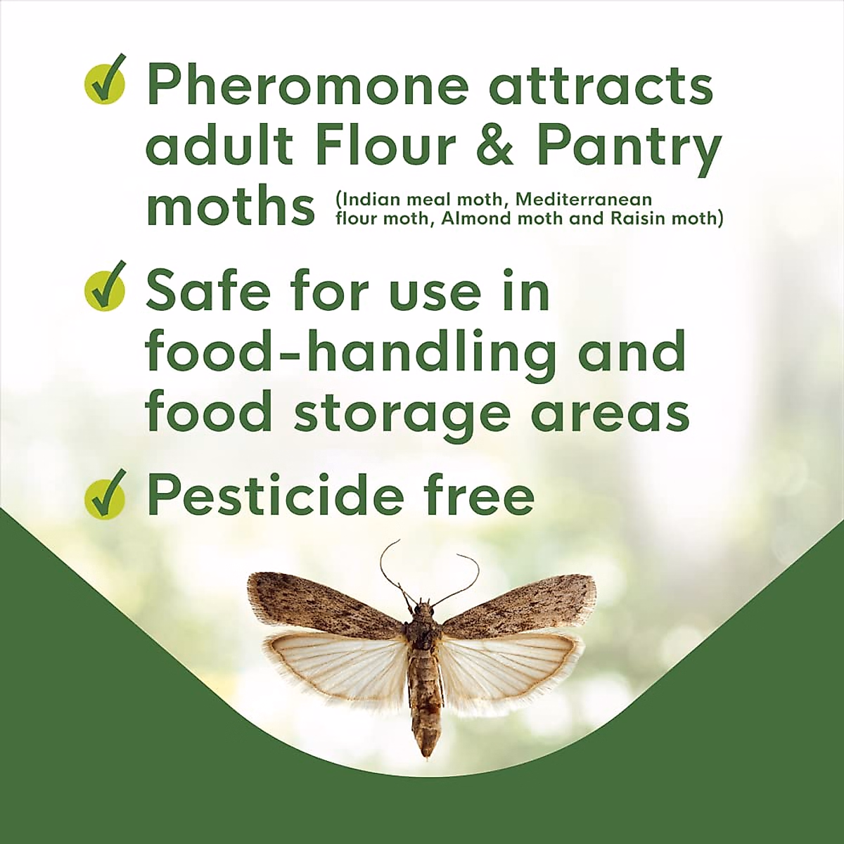 Enoz BioCare Pantry and Flour Moth Trap - 2 Traps with Pheromone Lures (Pack of 4) - Attracts and Kills Flour and Pantry Moths - Lure and Sticky Pad Design - Safe and Effective