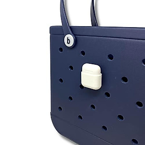 BOGLETS - Case for Airpods Charm Accessory Compatible with Bogg Bags - Keep Airpods Secure & Handy with your Tote Bag - Fits on the Inside or Outside of the Bag (White)